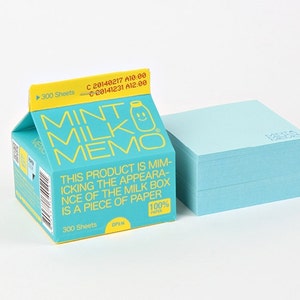 Notepad mint Milk / 300sheets / Notepads / Personalized - Etsy