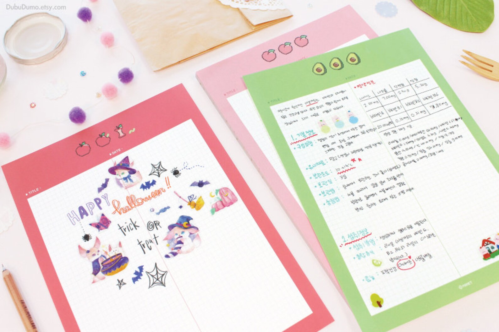 B5 Grid Notepads 6types / Simple Notepad / Big Memo Pad / | Etsy