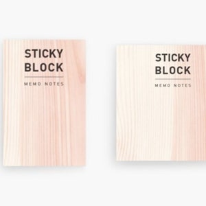Sticky Notes wood Pattern / Notepads / Personalized Notepad | Etsy