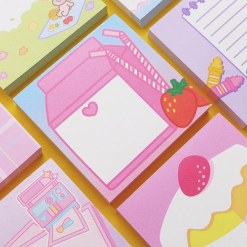 Retro Memo Pad V.2 8types / Colorful Notepad / Writing Paper | Etsy