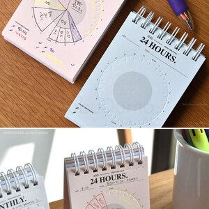 A7 Monthly & 24hours Time Table Notebook / Lined Journal - Etsy