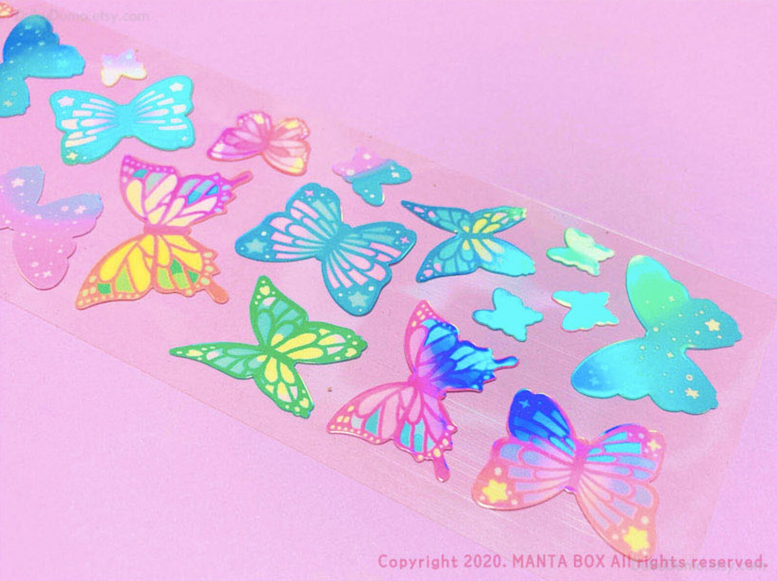 Twinkle Deco Sticker butterfly / Hologram Planner Stickers / - Etsy