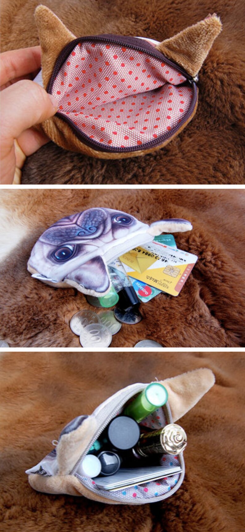 Dog Coin Purses 10types / Tiger / Lion / Funny Coin Pouch / - Etsy