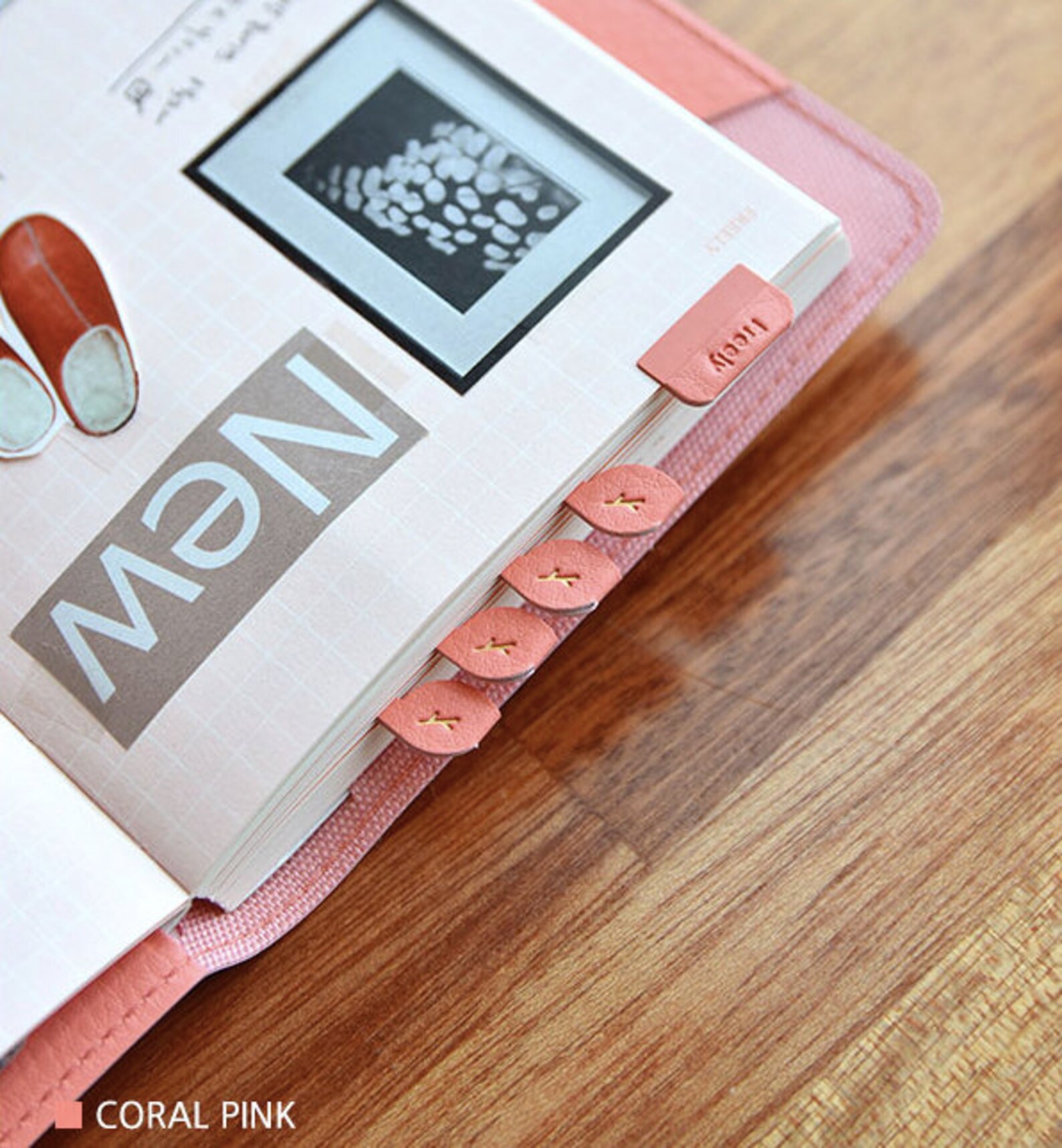 Leaf Leather Index Stickers VER.4 6colors / Tabs Stickers | Etsy