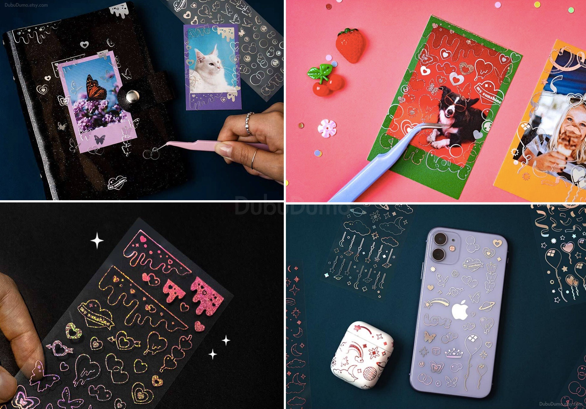 LINE Sticker Pack All in Deco 6sheets / Journal Stickers / | Etsy