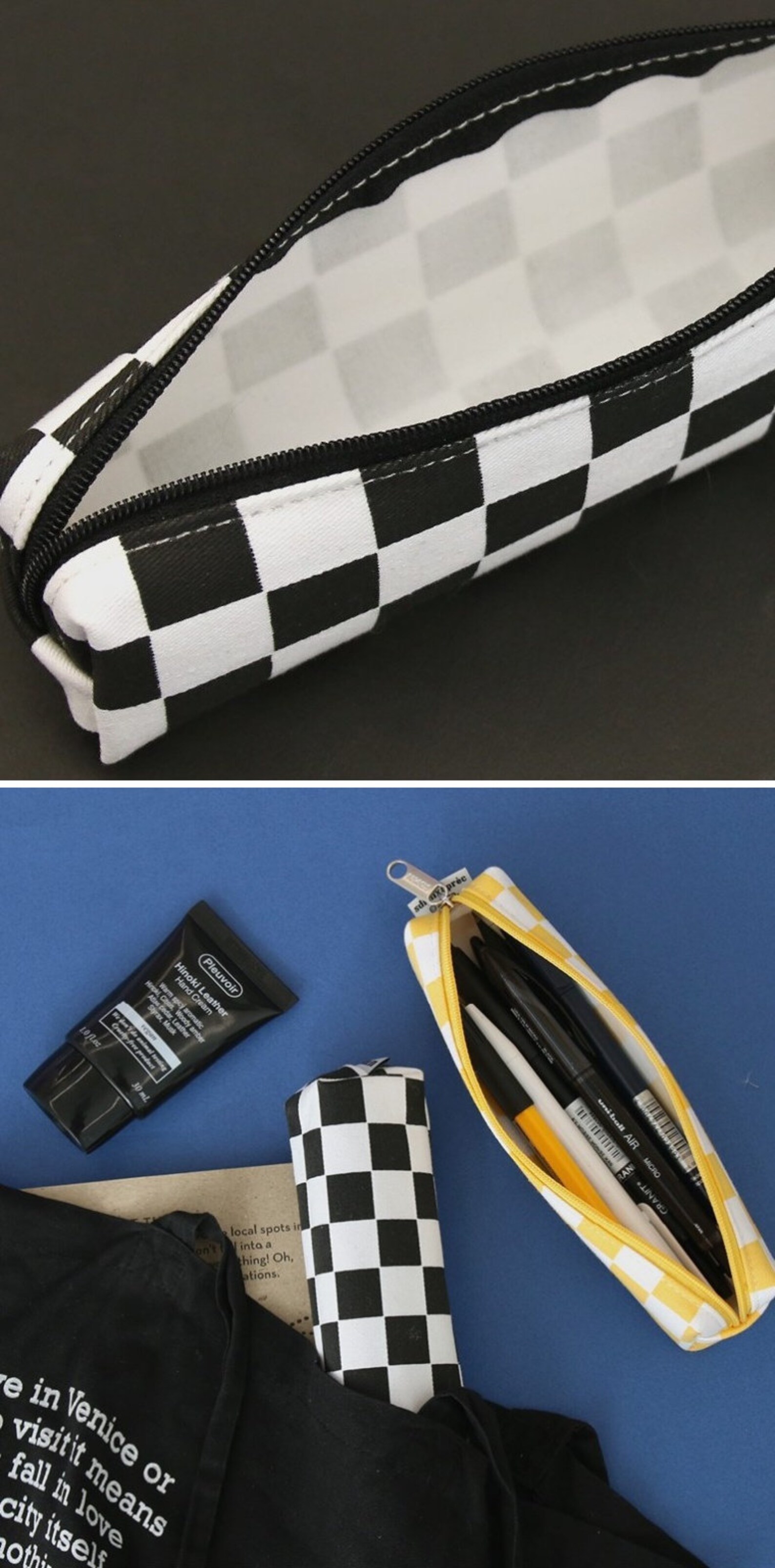 Checkerboard Pencil Case 4colors / Pen Case / Pencil Pouch / - Etsy