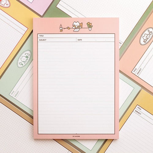 B5 Grid Notepads 6types / Simple Notepad / Big Memo Pad / - Etsy