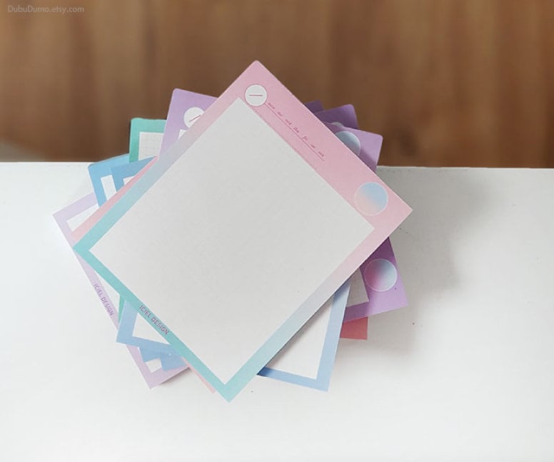 Small Grid Notepads 4types / Simple Notepad / Big Memo Pad / | Etsy
