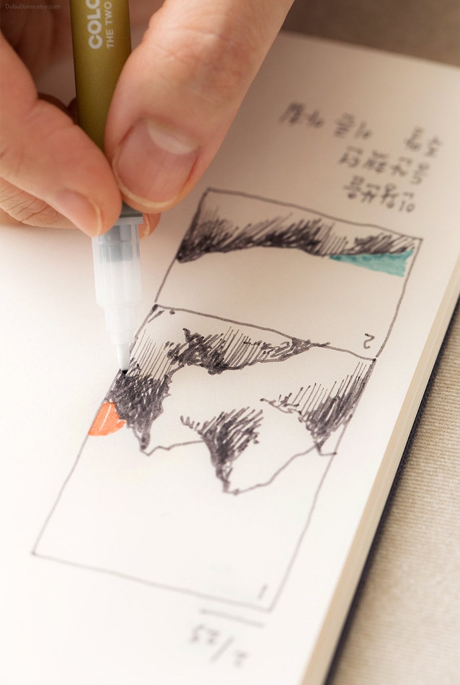 5PCS Twin Deco Pens Set Ver.2 Vintage 10colors / highlighter | Etsy