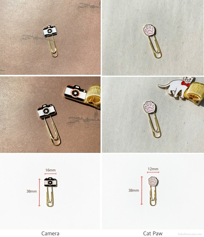 Clip Bookmark 8types / Metal Planner Bookmark / Journal - Etsy