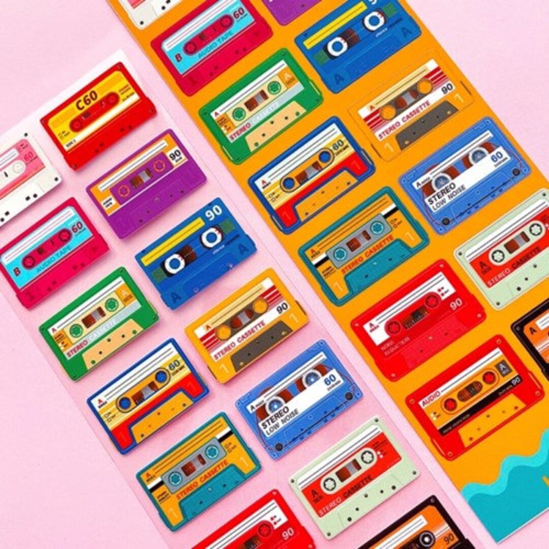 Deco Sticker retro Cassette Tape / Planner Stickers / Scrapbooking ...