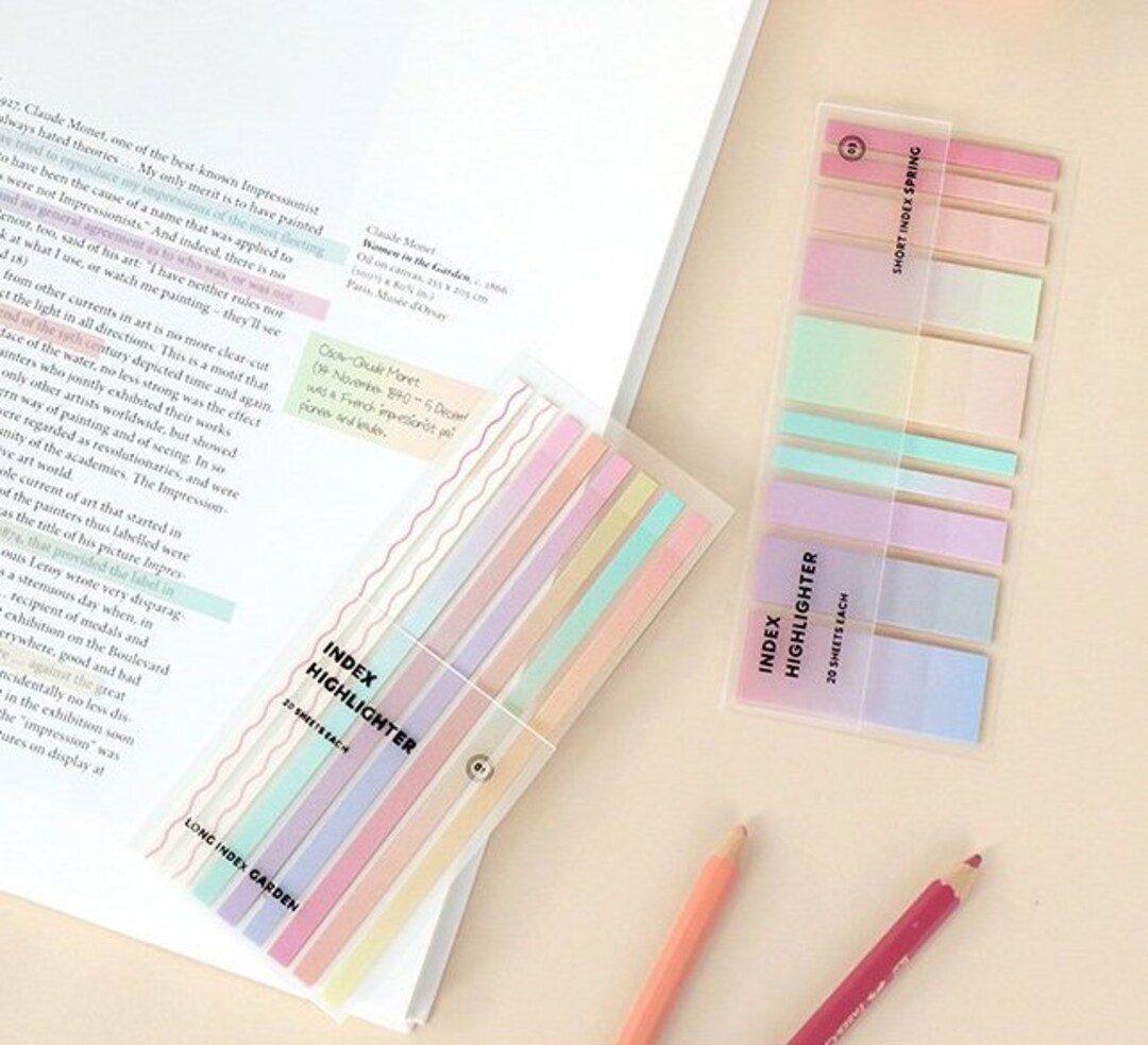 Index Sticky Highlighter 2P Set 2types / Bookmark / Point - Etsy