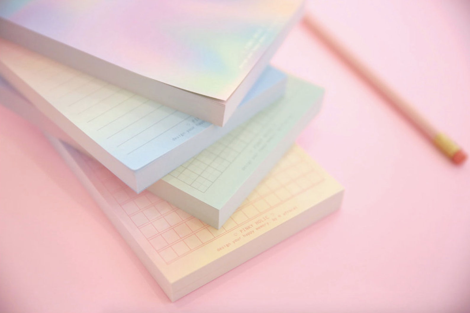 Pink Holic Notepad Ver.4 / Aurora Pink Notepads / Writing - Etsy