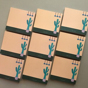 Cactus Notepad / Notepads / Memo Pad / Stationery / - Etsy