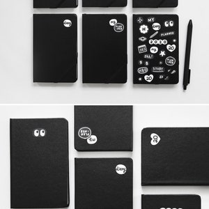 Black Weekly Planner / Undated Planner / Monthly Planner / Weekly Diary ...