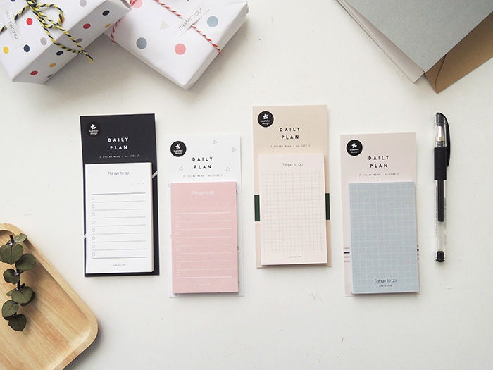 Daily Plan Sticky Notes / Things to Do / Weekly Notepad / - Etsy UK
