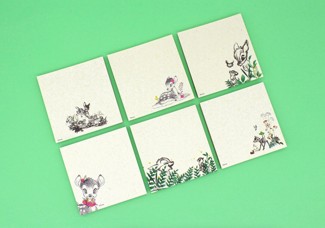 DISNEY BAMBI Notepads 6types / Bambi Memo Pad / Colorful Notepad ...