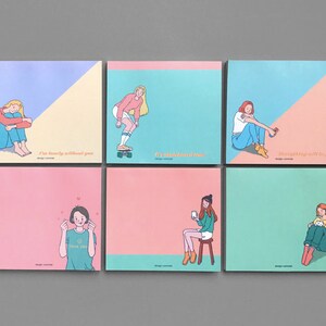 Colorful Notepad / Girls Notepads / Finger Heart / Memo Pad ...