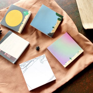 Night Desert Moon Notepads / Cactus Notepad / Writing Paper - Etsy