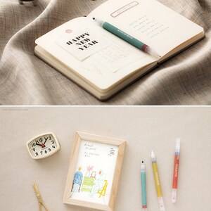 5PCS Twin Deco Pens Set Ver.2 Vintage 10colors / Highlighter / Two Ways ...