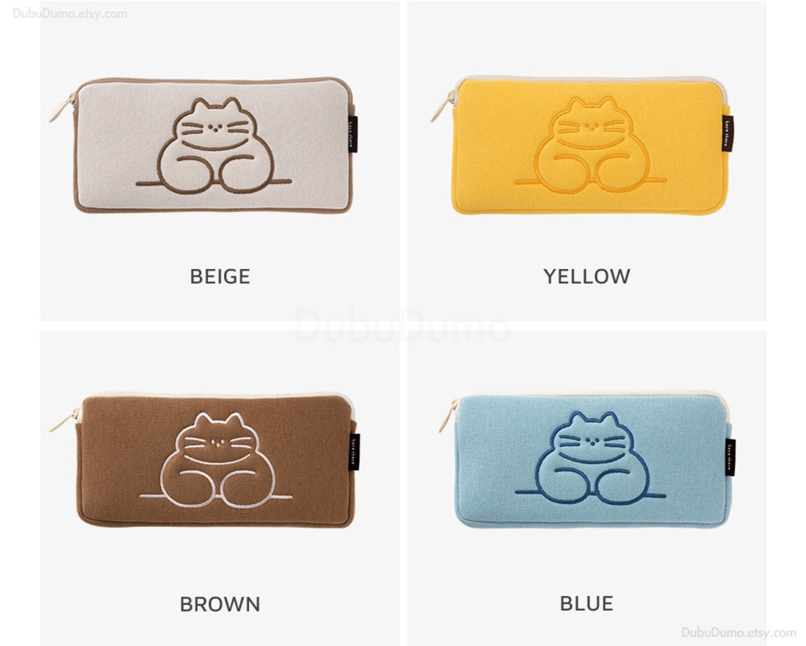 Kitty Cotton Pencil Case 4colors / Kitten Pen Case / Pencil | Etsy
