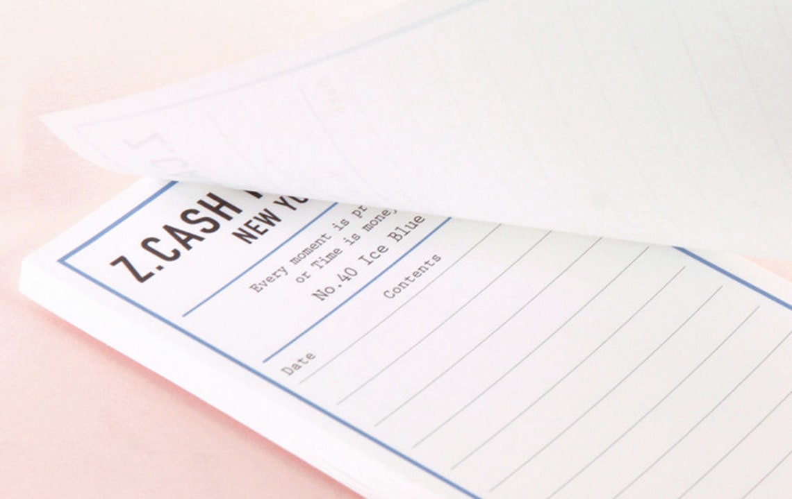 NEW YORK Cash Memory Notepad / Spending Log / Simple Notepads - Etsy