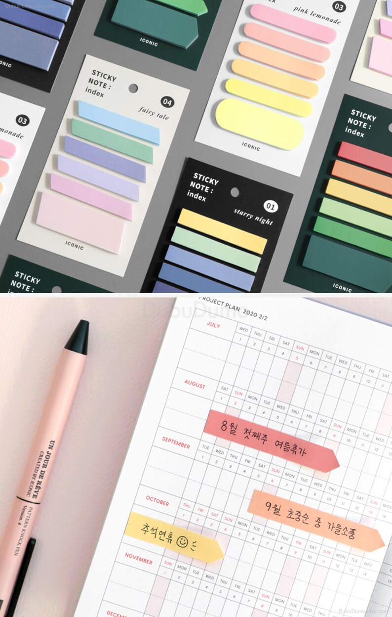 Index Sticky Notes 4types / Bookmark / Notepads / Memo Pad / | Etsy