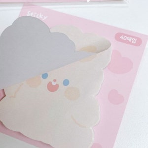 Rabbit Sticky Notes cream / Notepad / Notepads / Memo Pad / - Etsy