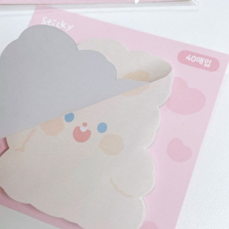 Rabbit Sticky Notes cream / Notepad / Notepads / Memo Pad / - Etsy