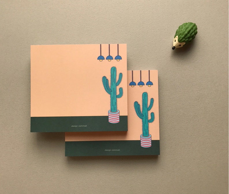 Cactus Notepad / Notepads / Memo Pad / Stationery / - Etsy