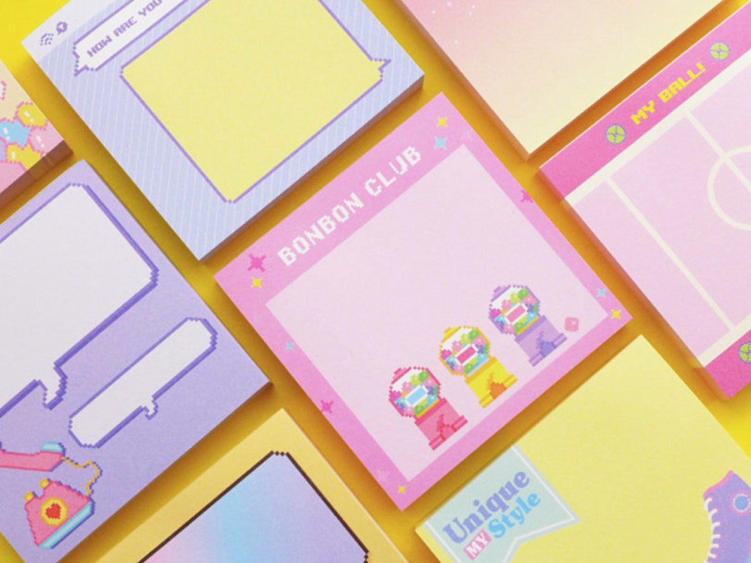 Retro Memo Pad V.4 8types / Colorful Notepad / Writing Paper Memo Pad ...