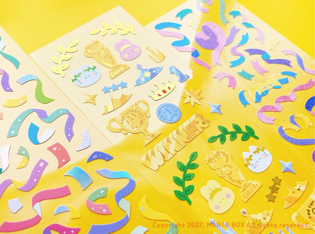 Twinkle Deco Sticker winner / Hologram Planner Stickers / Scrapbooking ...