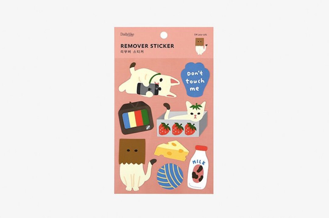Deco Stickers 04 Lazy Cats / Removable Stickers / Laptop, Planner ...