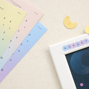 Pastel Number Stickers / Number Sticker / Letters Stickers / - Etsy