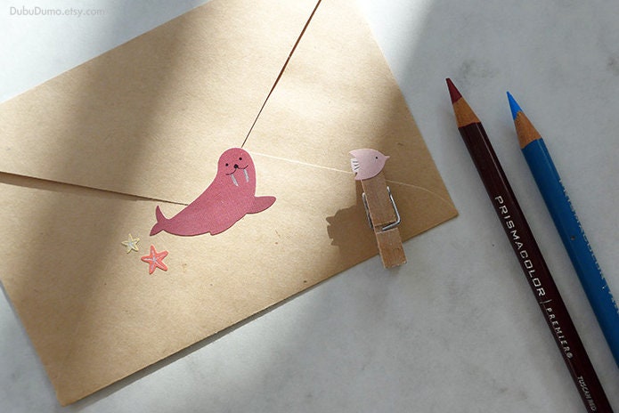 Planner Stickers Sea Animals / Cute Journal Stickers / | Etsy