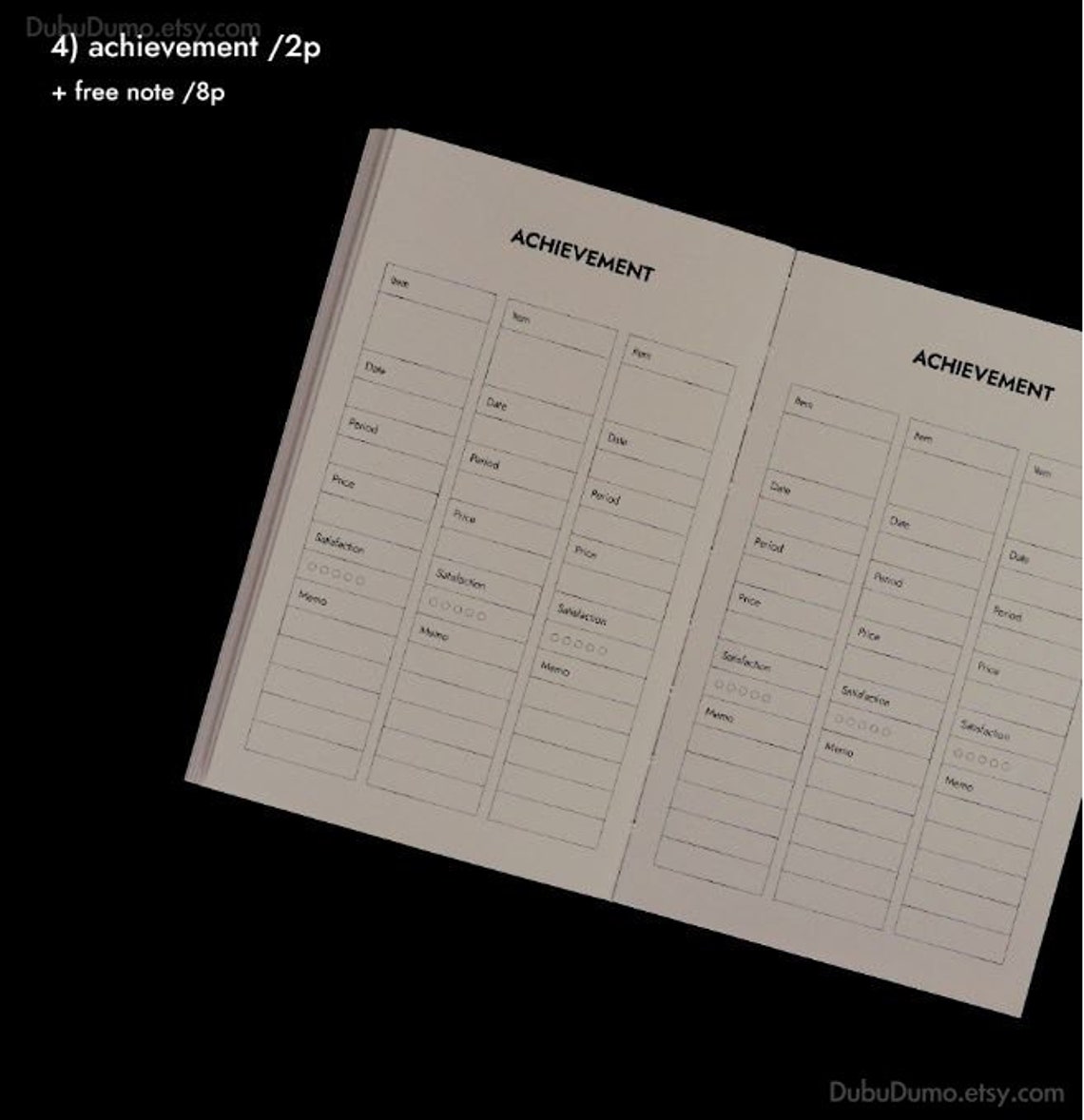 Wish Notebook 2colors / Wishlist Event Achievement - Etsy