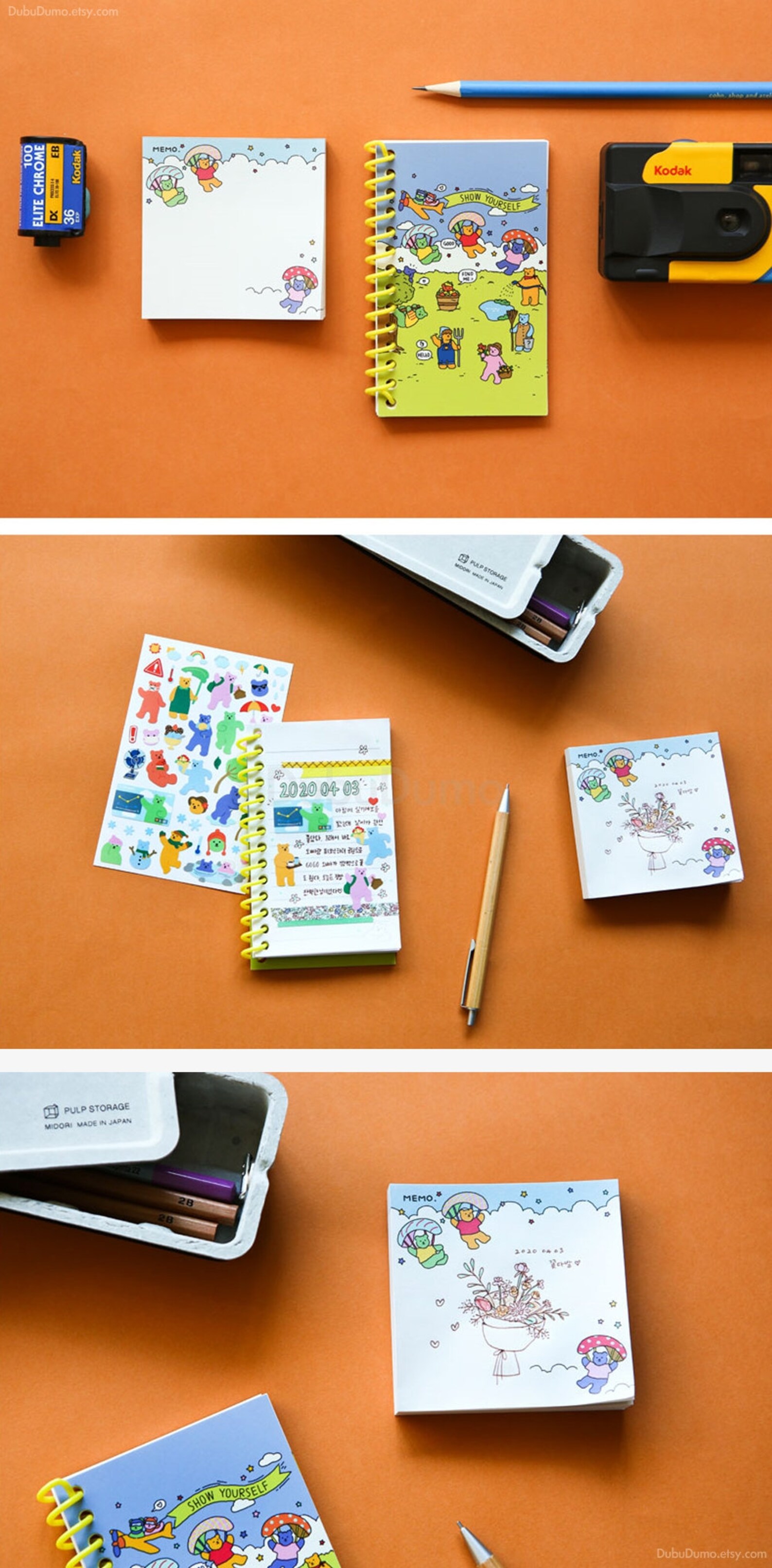Jelly Bear Notepads 4types / Memo Pad / Colorful Notepad / - Etsy