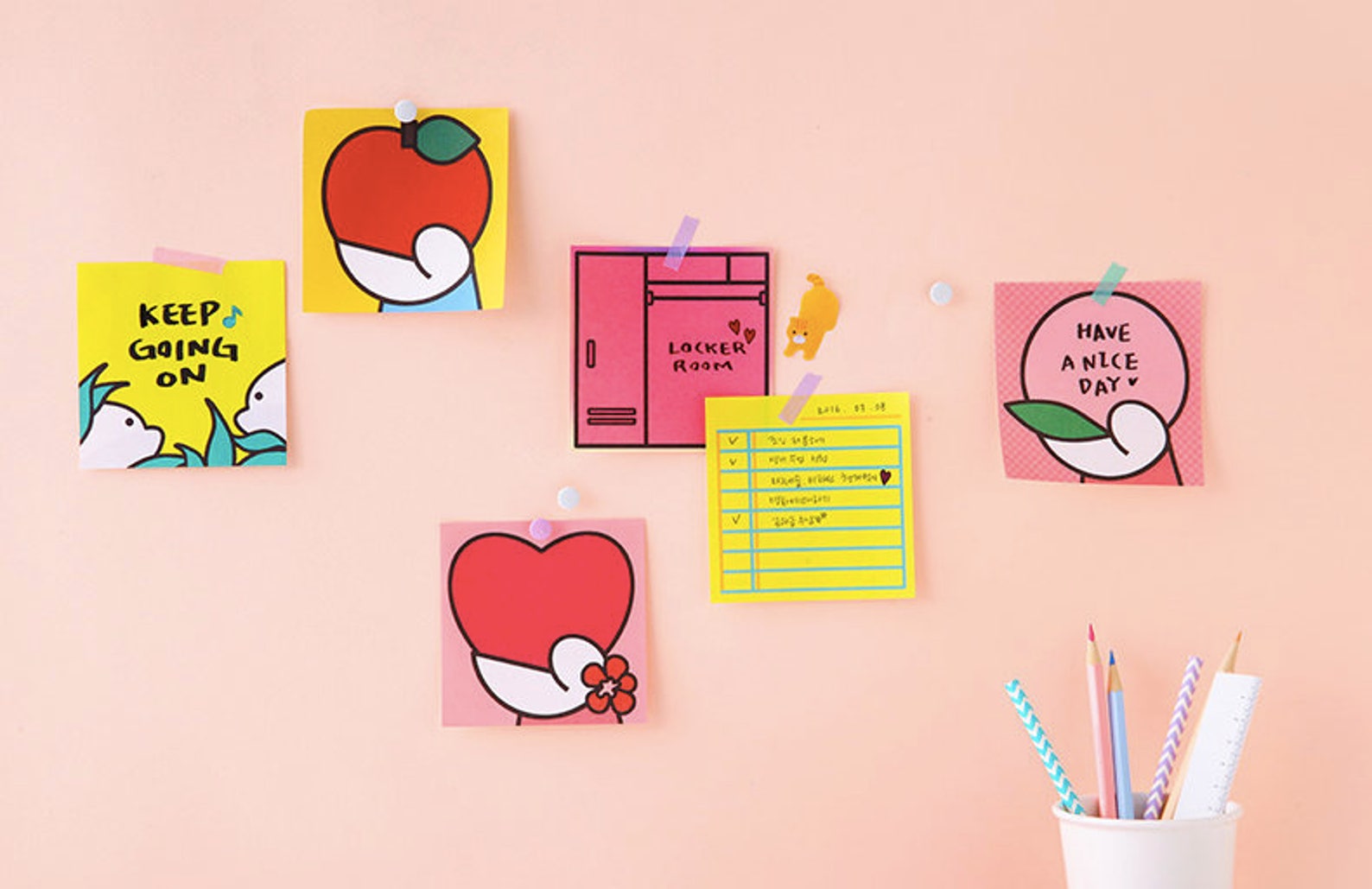 Pink Heart Notepad / 100sheets / Colorful Notepads / - Etsy