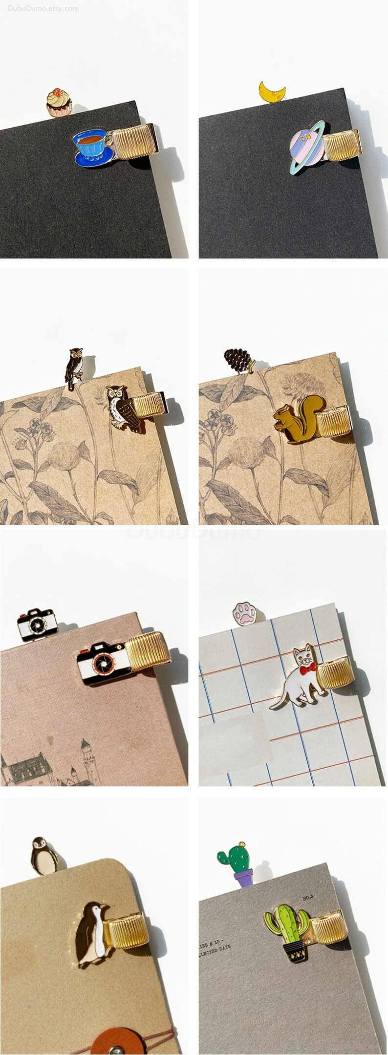 Clip Bookmark 8types / Metal Planner Bookmark / Bullet - Etsy