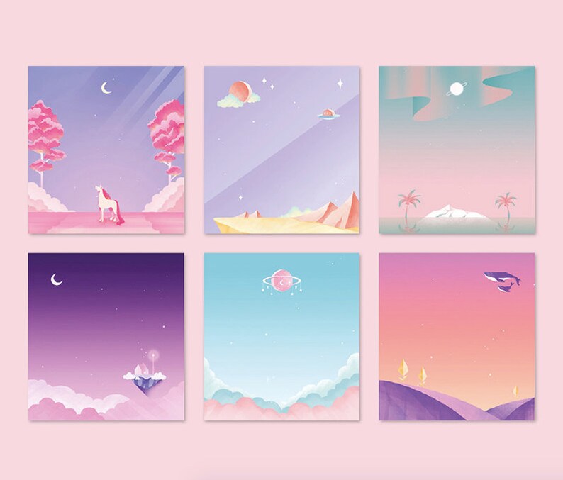 Moonlight Notepad V.2 / Pink Notepads / Writing Paper Memo Pad - Etsy