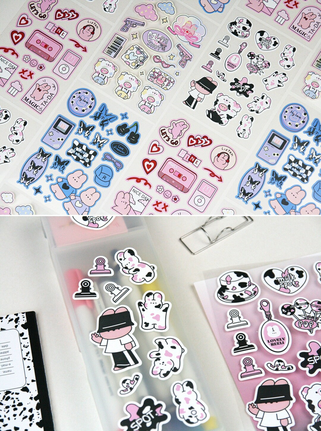 Reeli Removable Sticker V.1 / Rabbit Stickers / Planner - Etsy