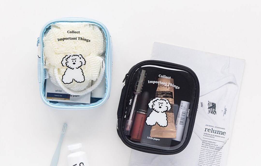 Little Paper Daily Pouch / Transparent Pouch / Cable Pouch / - Etsy