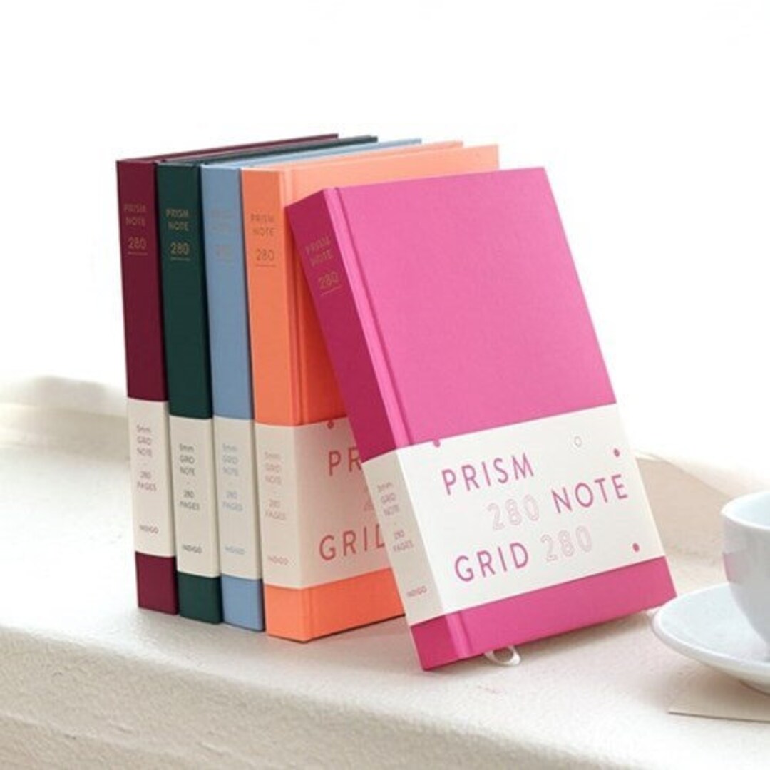 Prism Gird Notebook 5colors / Gird Journal Notebook / Gird Journal ...