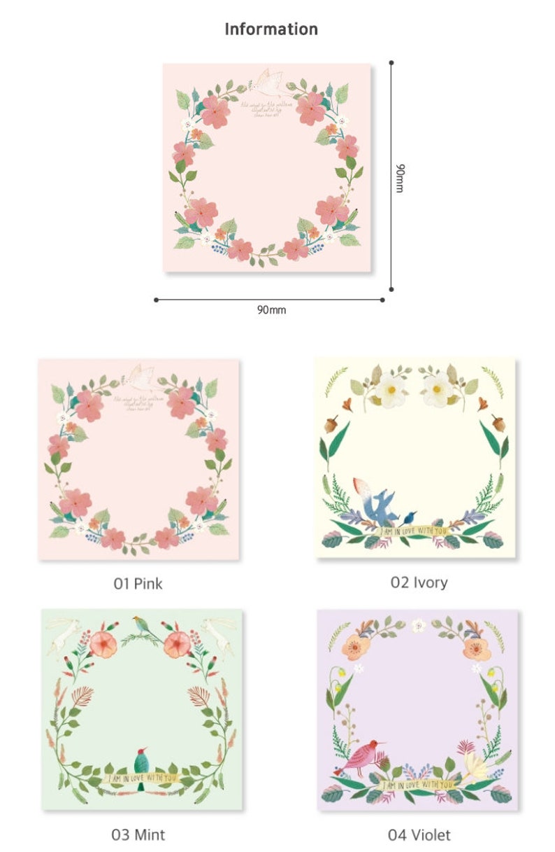 Flowery Notepad / Floral Notepads / Flower Memo Pad / | Etsy