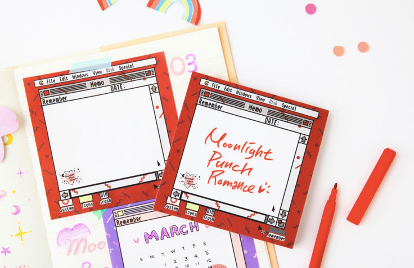 Red Notepad / Red Notepads / Memo Pad / Stationery / | Etsy