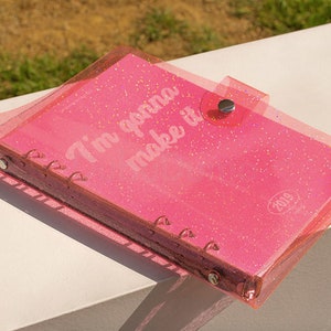 A5 Glitter Binder 2colors / Rose Gold 6 Ring Binder / Pink Binder / A5 ...