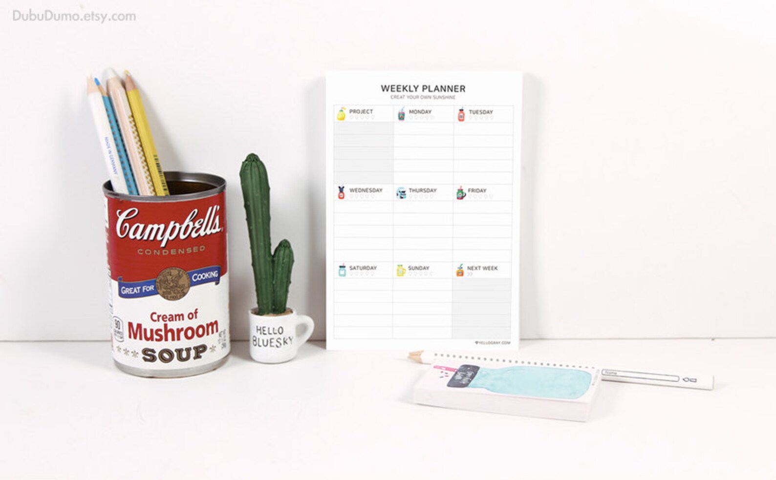 Weekly Planner Notepad / Weekly Plan Memo Pad / Notepads / - Etsy