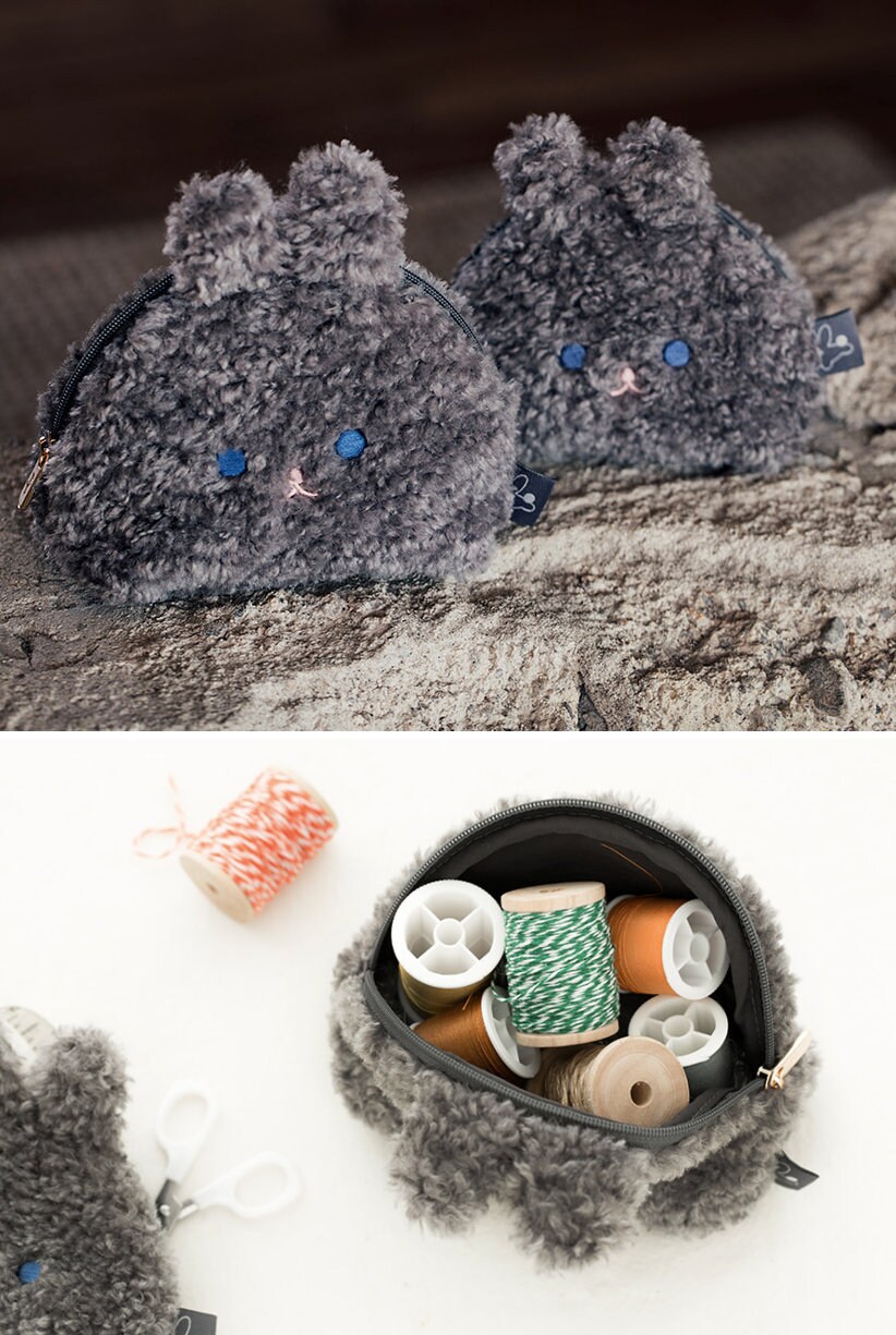 Bunny Coin Purses 5colors / Rabbit Daily Pouch / Animal | Etsy