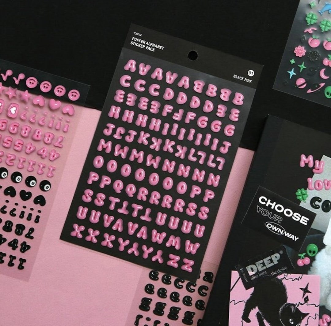 Alphabet Sticker Pack 2types / Removable Capital Letter, Small Letter ...