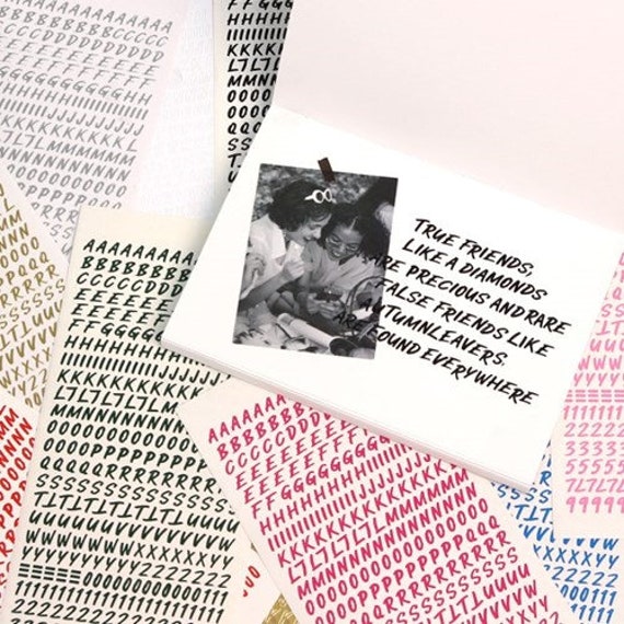 Calligraphy Alphabet Sticker Pack_10sheets / Removable Capital - Etsy